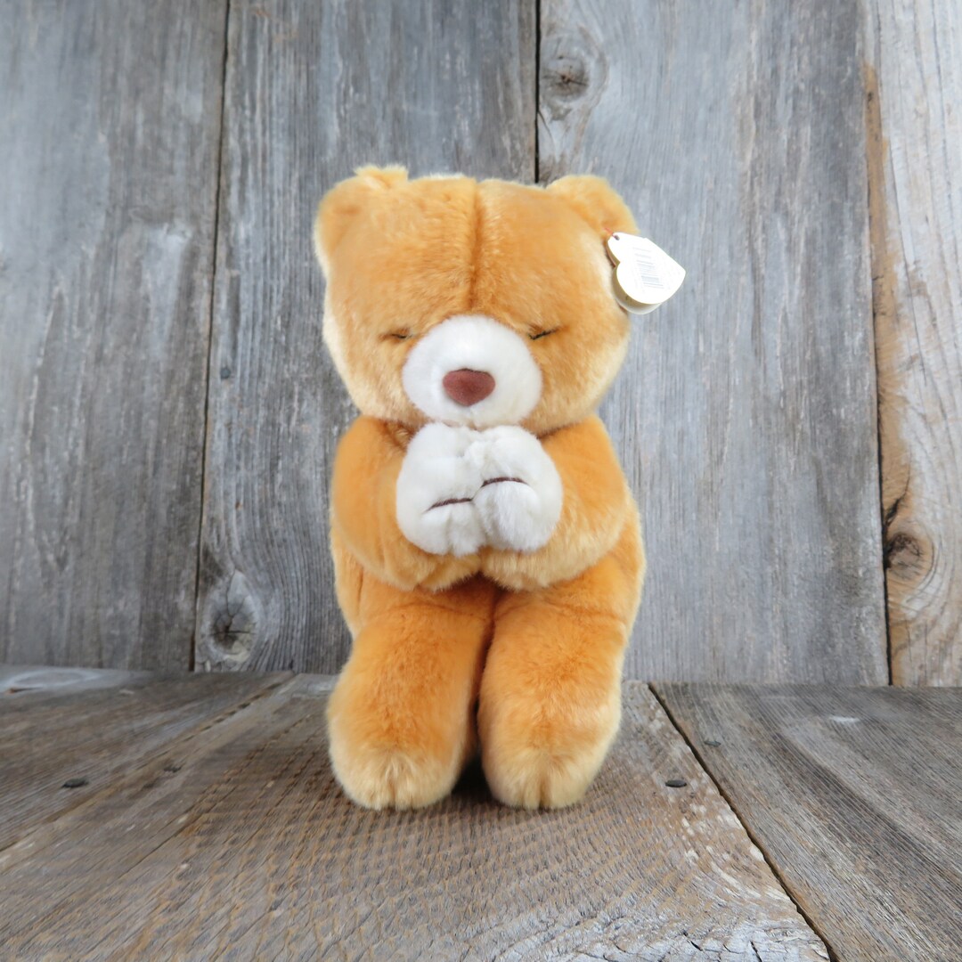 Vintage Praying Teddy Bear Plush Faith Ty Beanie Buddies Stuffed Animal ...
