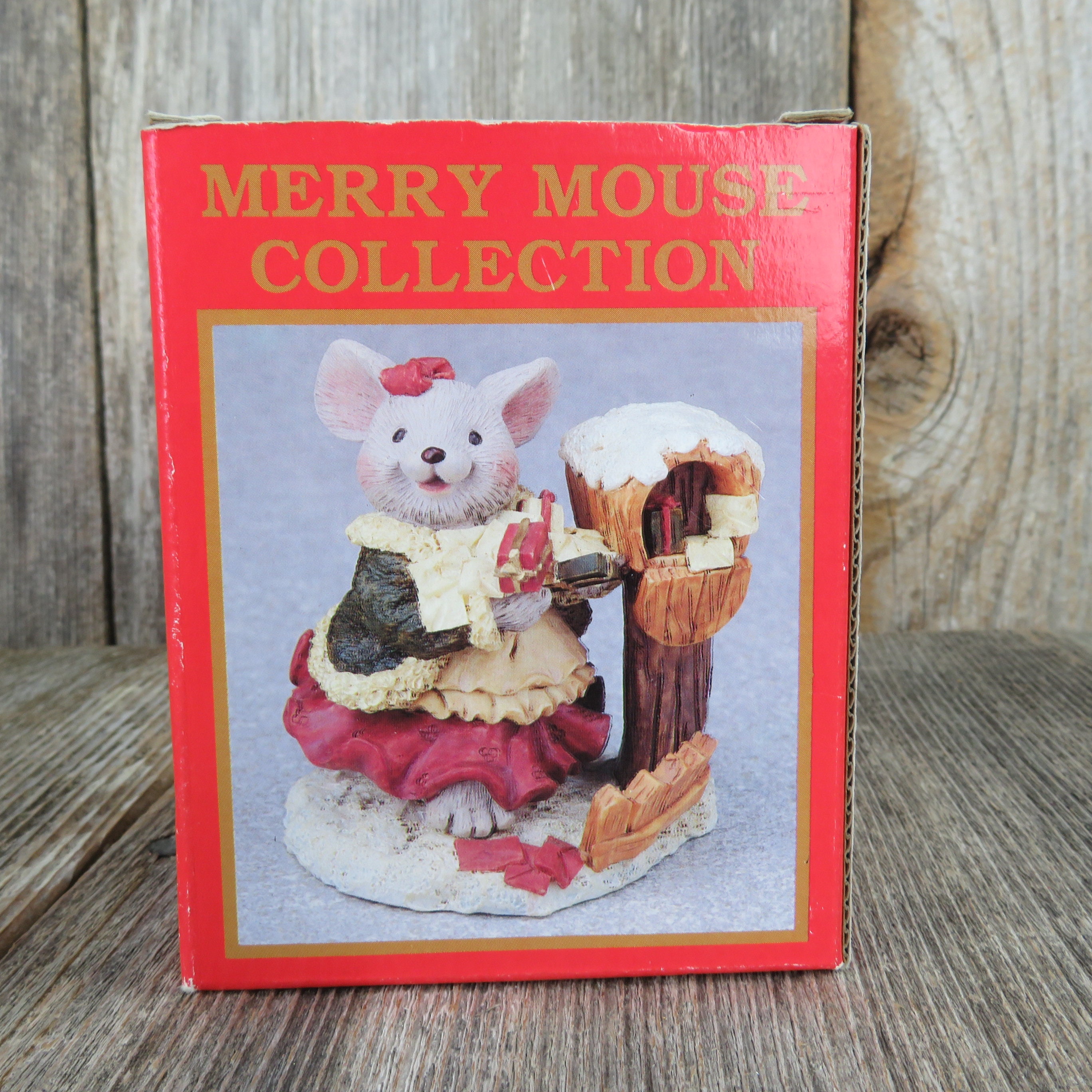 Vintage Mouse Lady at Mailbox Figurine World Bazaars Merry Mouse ...