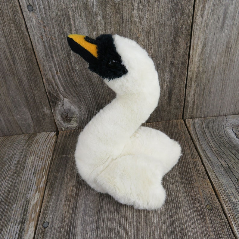 Vintage Swan Plush Goose Bird Stuffed Animal Dakin 1981 White 80s Toy ...