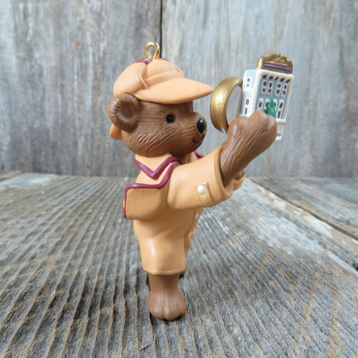 Vintage Teddy Bear Detective Ornament Hallmark Holiday Pursuit | Etsy