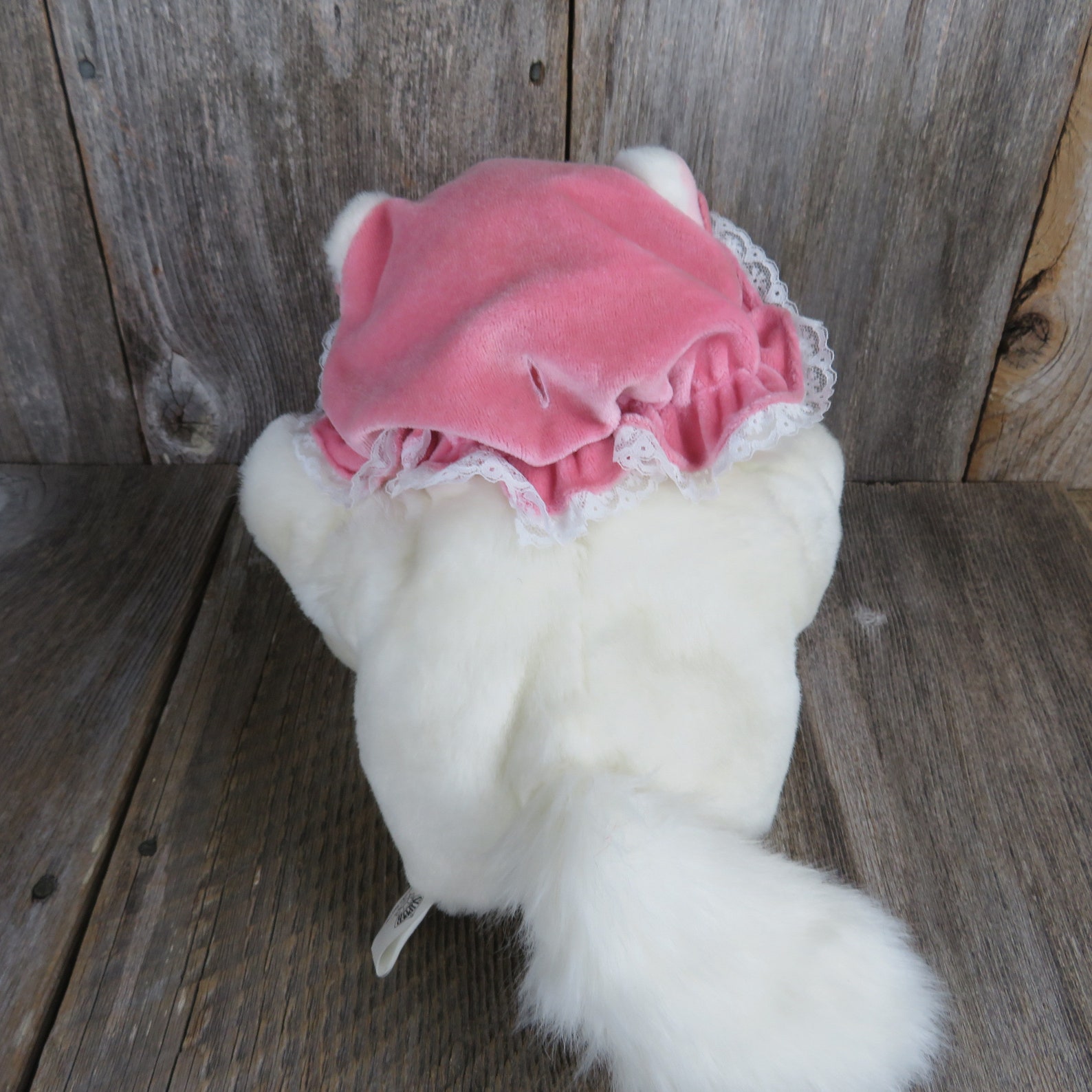 Vintage Cat Kitty Puppet Plush Kitten Nightcap Velour Pink Bow | Etsy