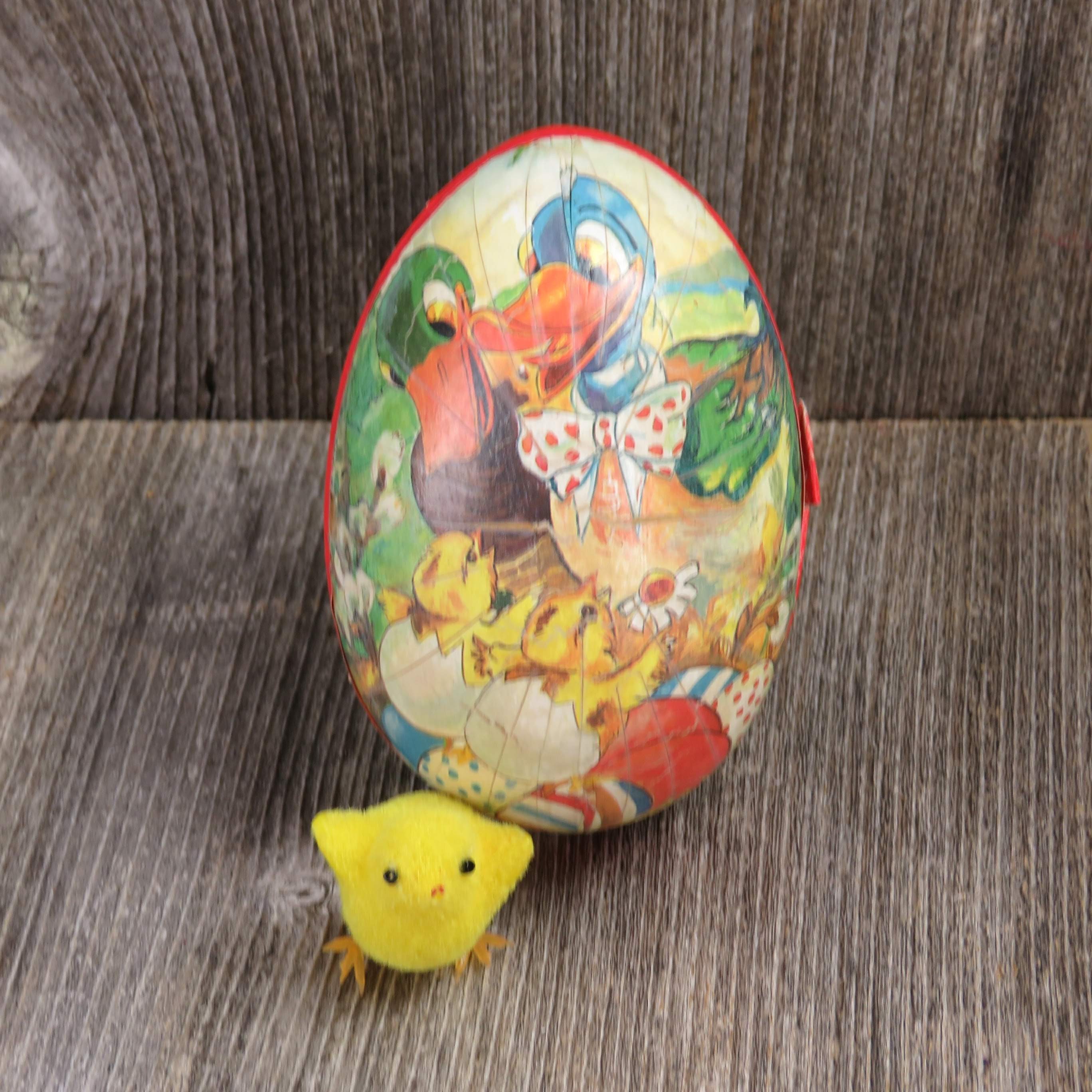 Vintage Easter Egg Paper Mache Candy Holder Container With - Etsy