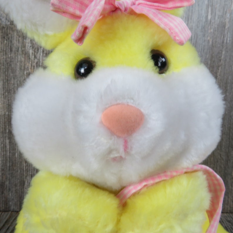 Vintage Yellow Bunny Plush Newman Importing Rabbit Pink - Etsy