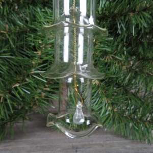Vintage Tiered Glass Bell Ornament Scallop Edged Graduated 3 Tier ...