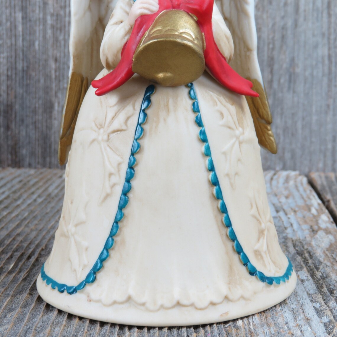 Vintage Angel Bell Figurine Homco Christmas Bell Ringer Red | Etsy