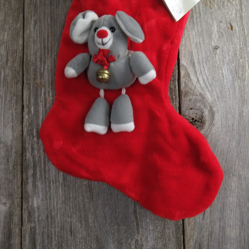 Vintage Mouse Christmas Stocking Plush Creations Stuffed - Etsy