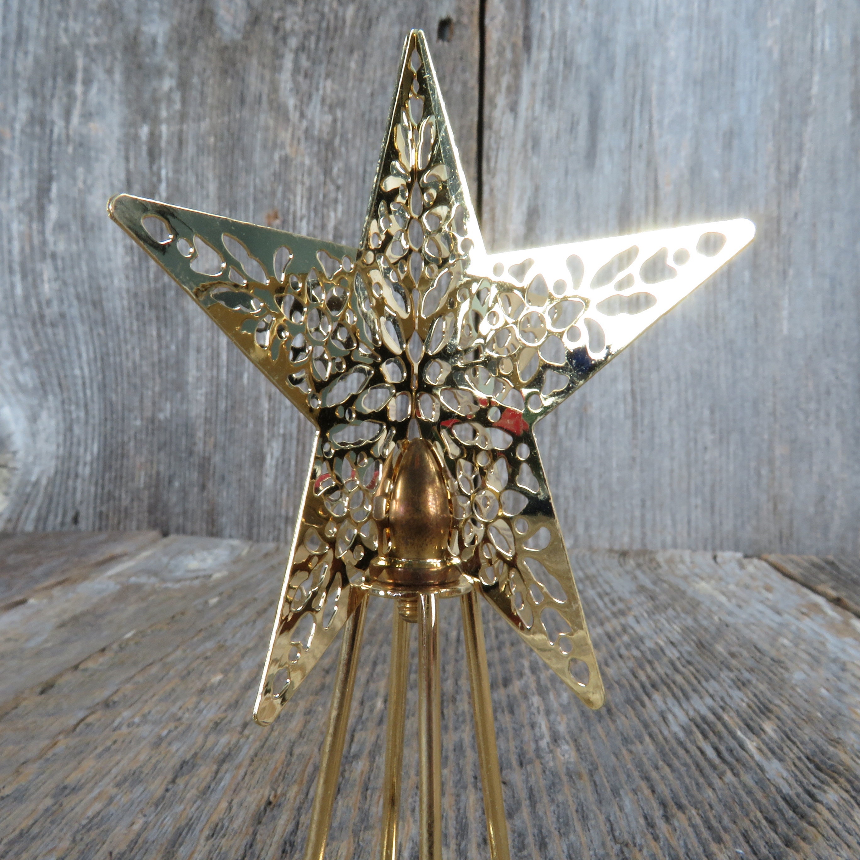 Vintage Shining Star Dimensional Brass Mini Tree Topper | Etsy