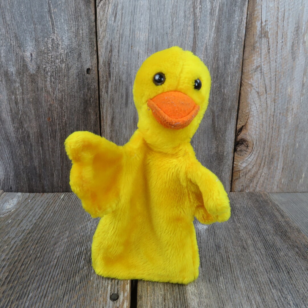 Vintage Yellow Duck Puppet Plush Dakin Stuffed Animal Korea 1975 - Etsy