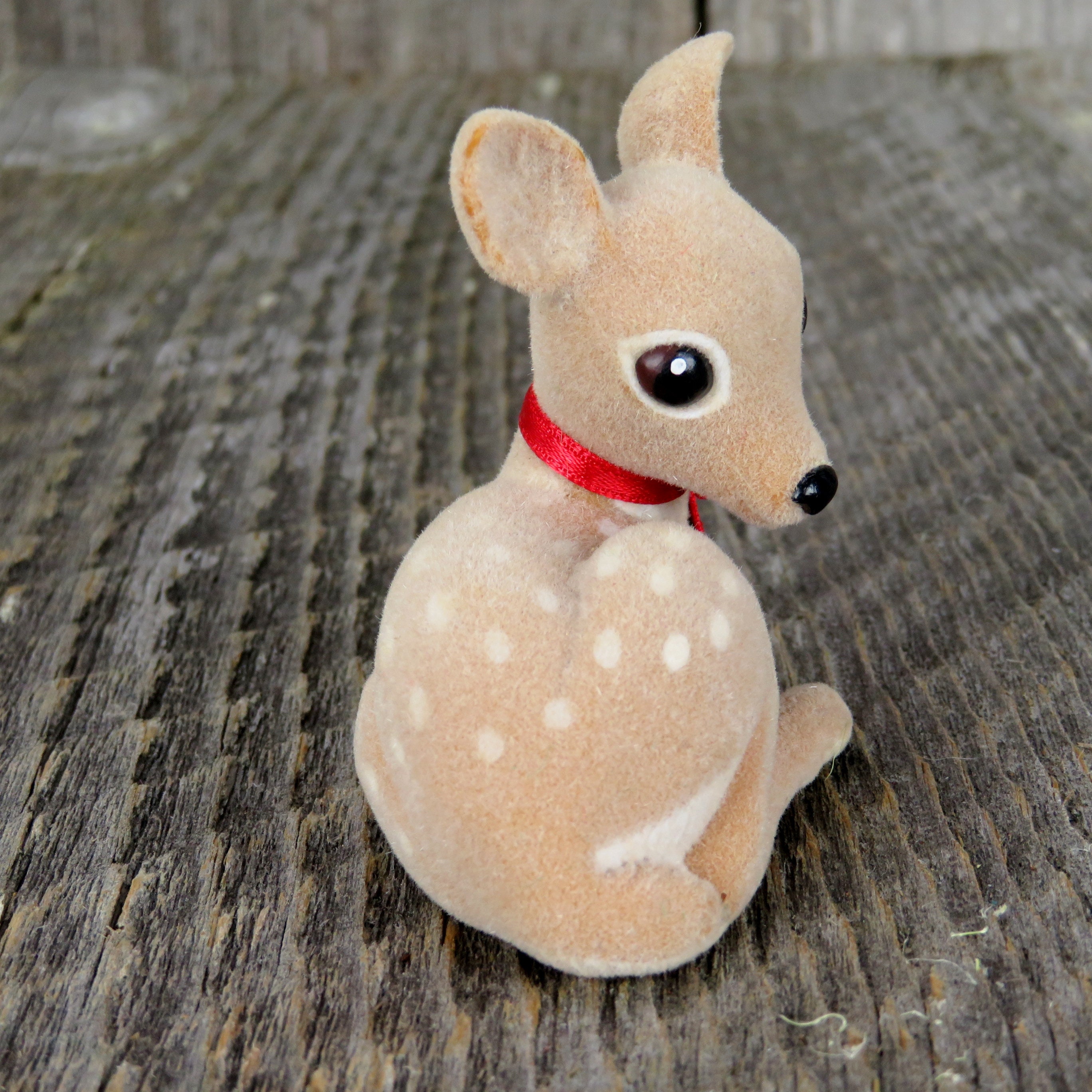 Gentle Fawn Flocked Deer Hallmark Keepsake Christmas Tree | Etsy