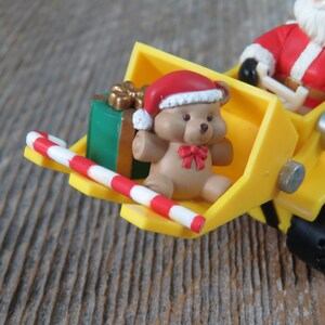 Vintage Santa Bulldozer Ornament Yellow Tractor Equipment Christmas ...