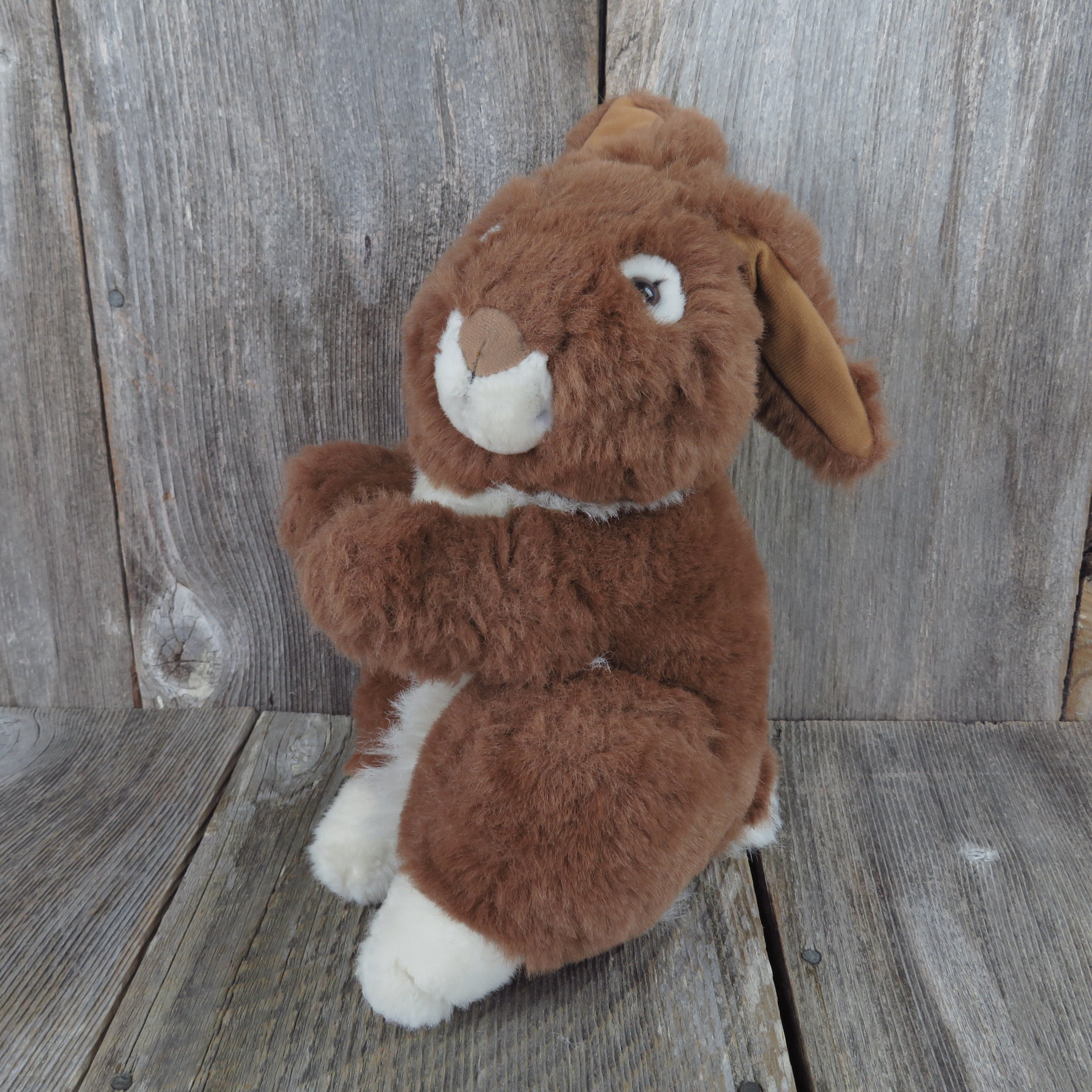 Vintage Bunny Plush Brown White Rabbit Stuffed Animal Easter | Etsy