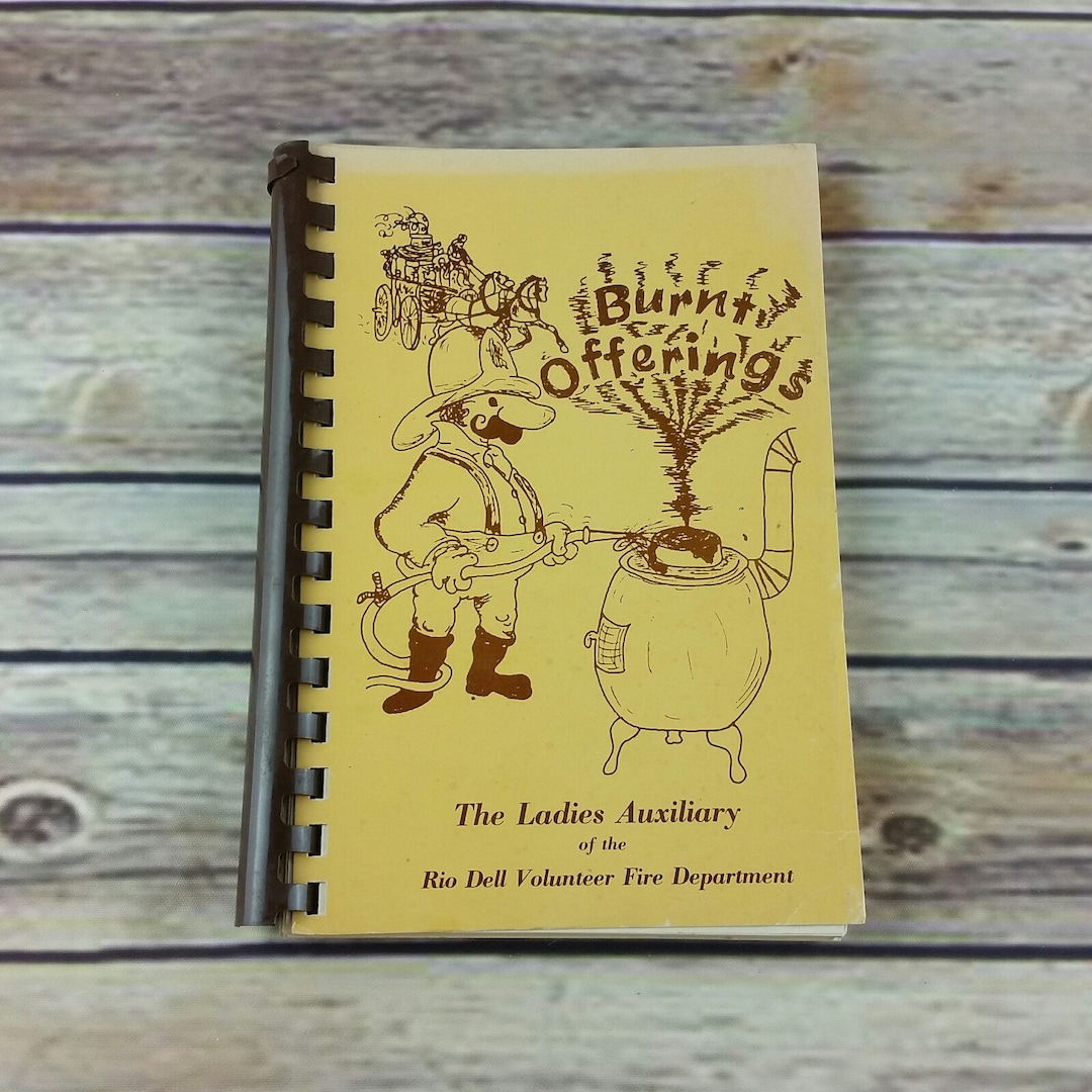 Vintage Fire Department Cookbook California Rio Dell Ladies Auxiliary ...