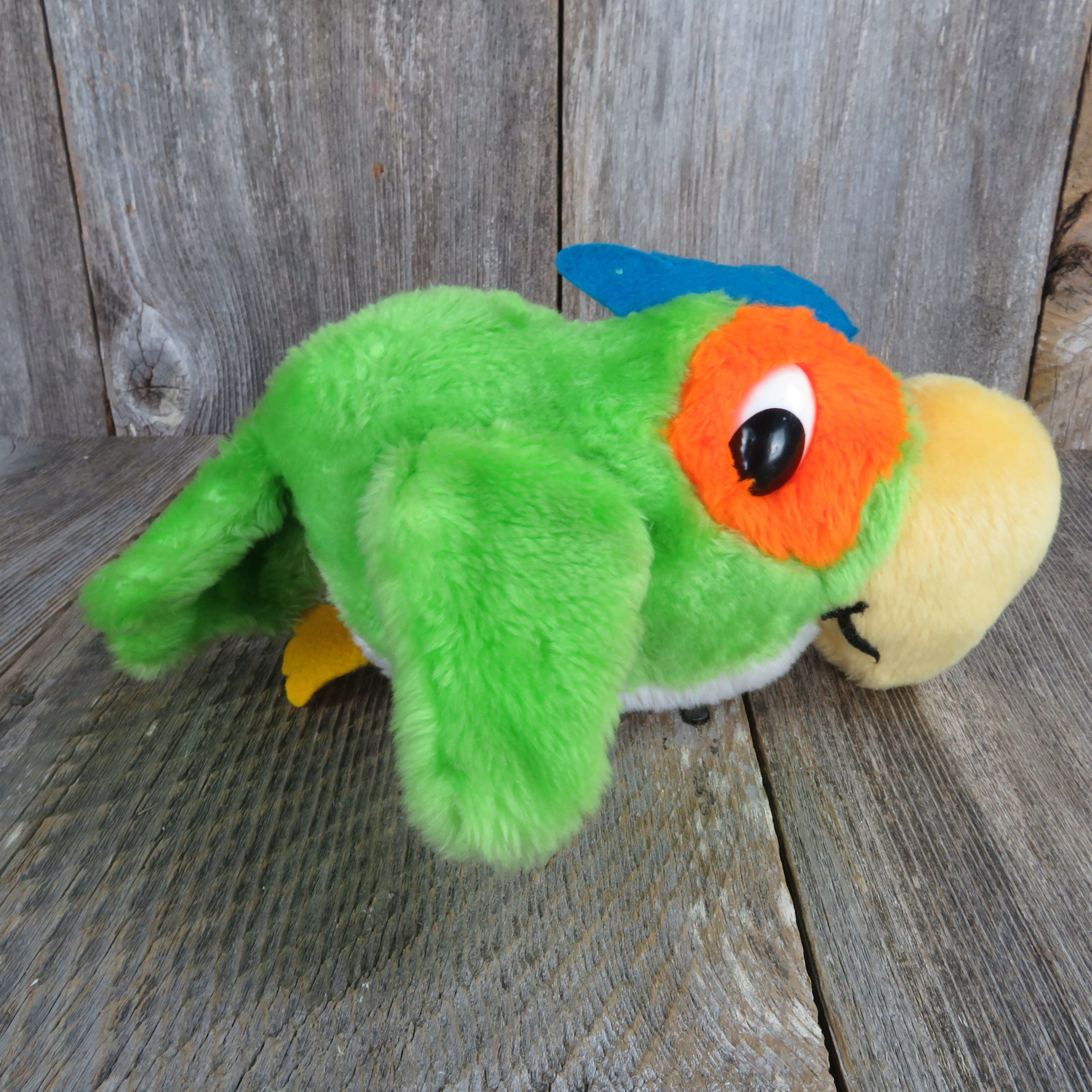 Vintage Parrot Plush Musical Conure Bird Dakin Rattle Chime Stuffed ...