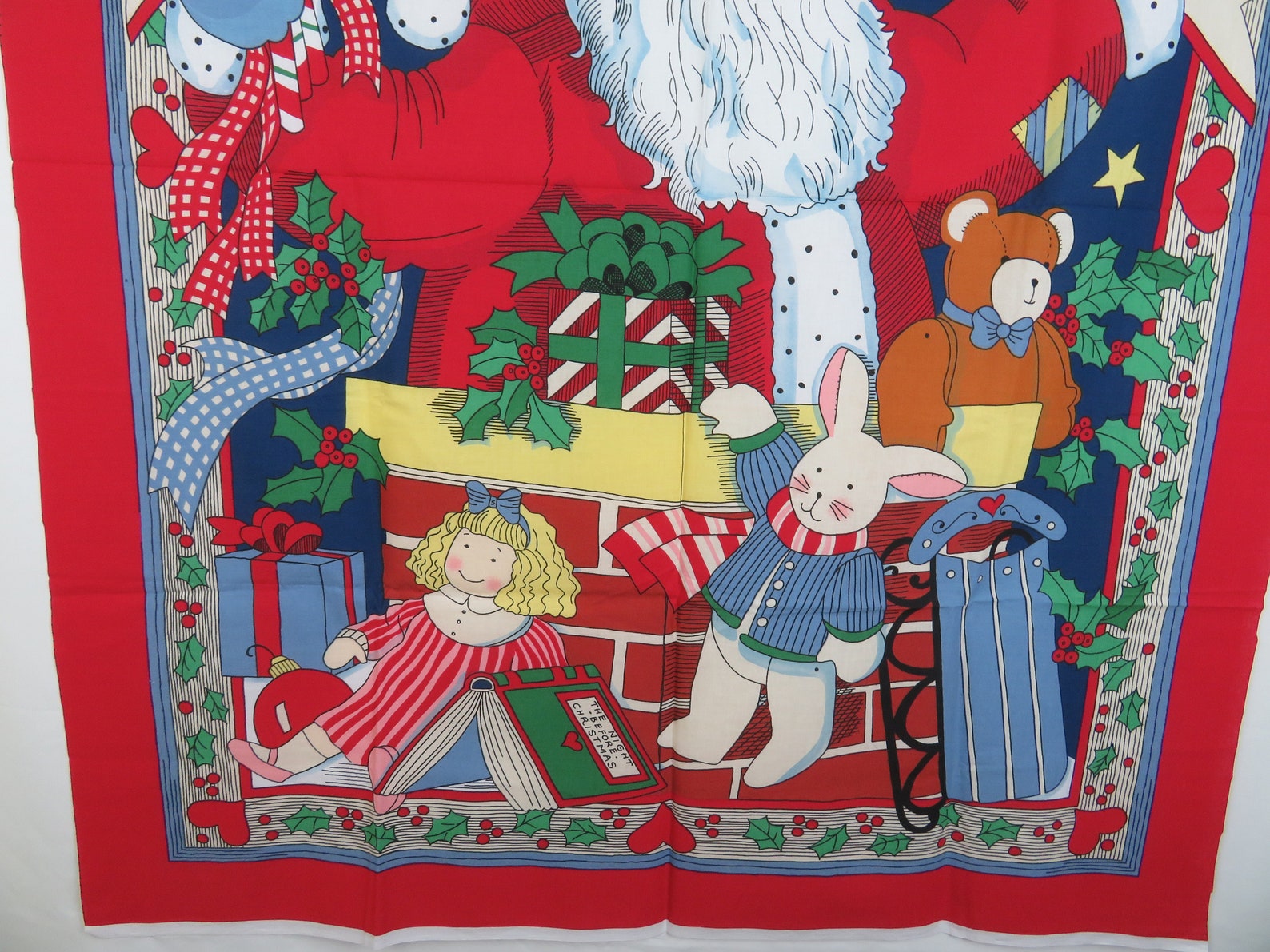 Christmas Santa Flag Door Panel Cut Sew Fabric Traditions - Etsy