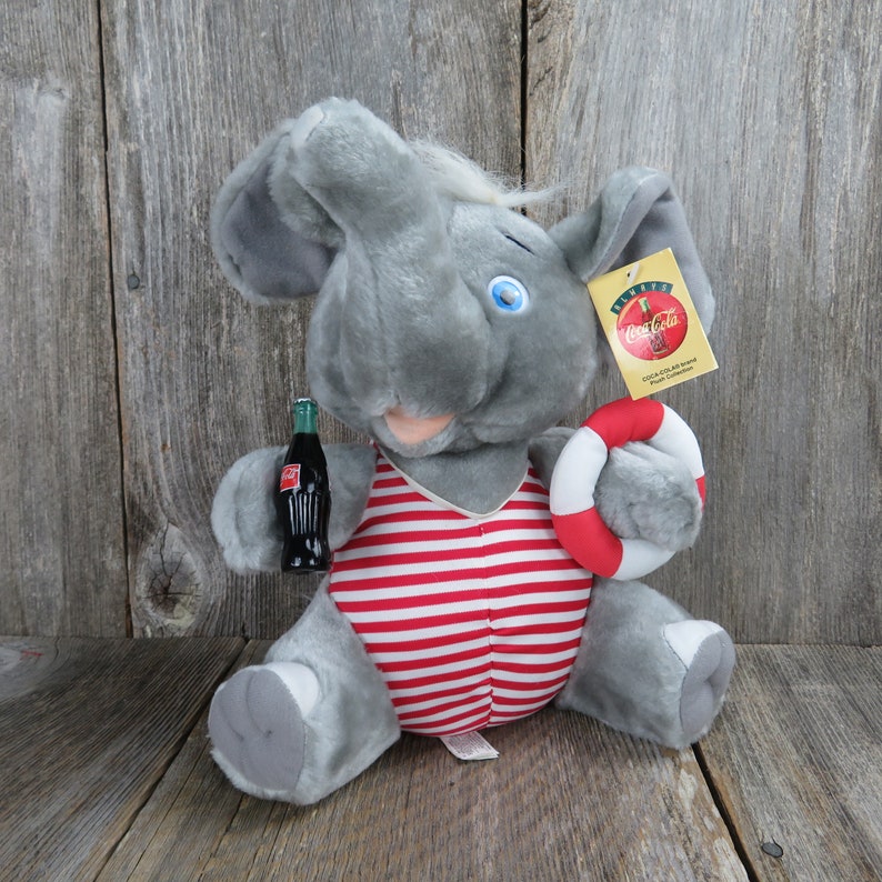 Coca Cola Elephant Stuffed Animal Swimming Suit Tub Coke - Etsy