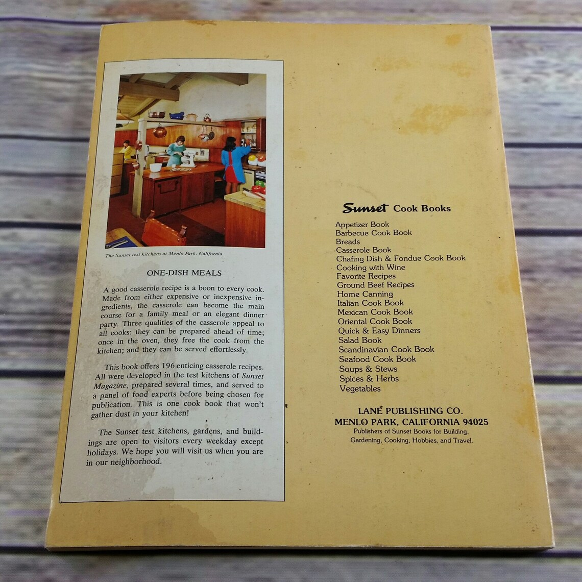 Vintage Cookbook Sunset Casserole Recipes 1974 Paperback Meat Poultry ...
