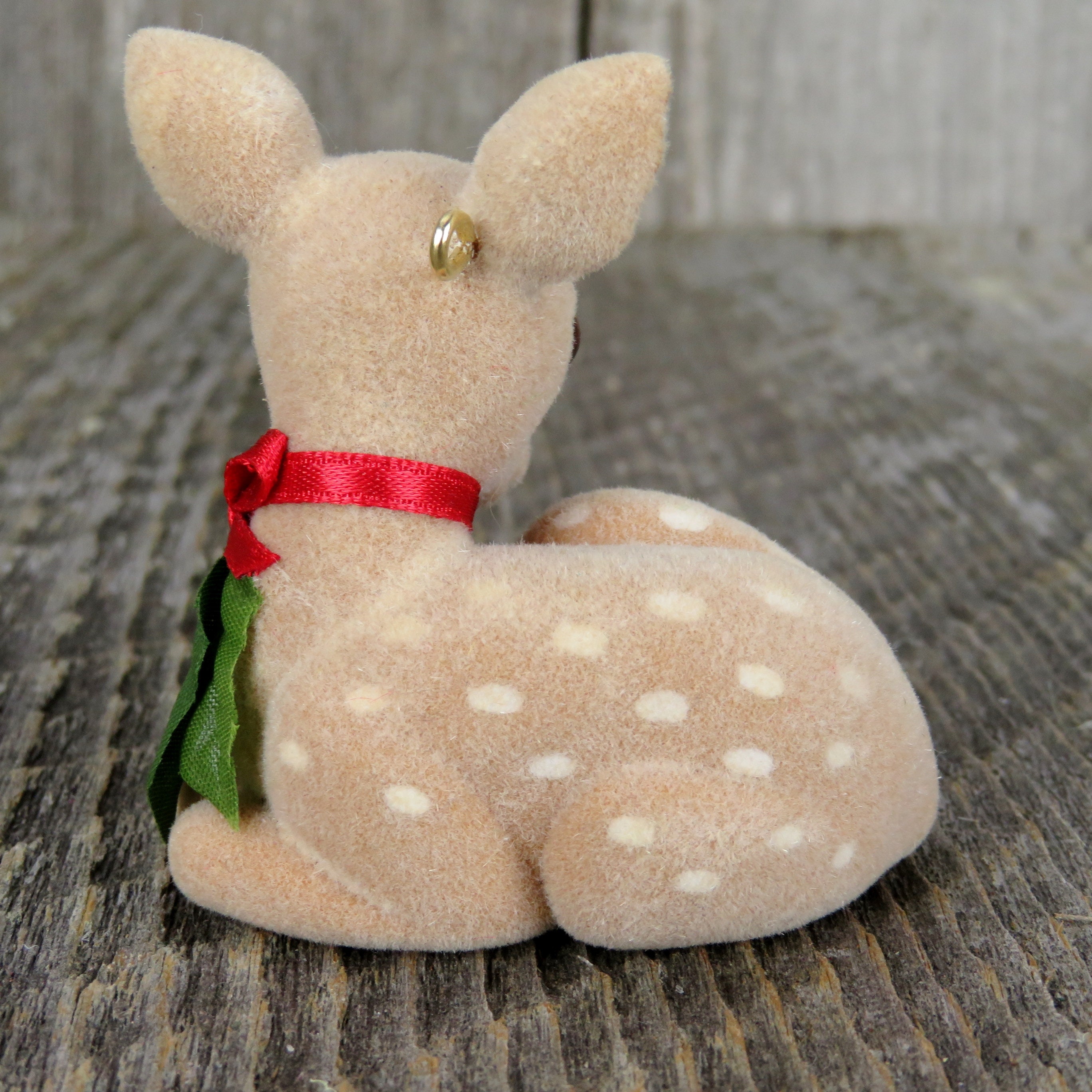 Gentle Fawn Flocked Deer Hallmark Keepsake Christmas Tree | Etsy