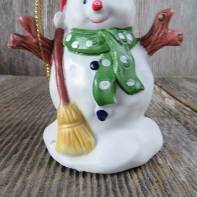Vintage Snowman Bell Ornament Christmas Around the World Ceramic ...