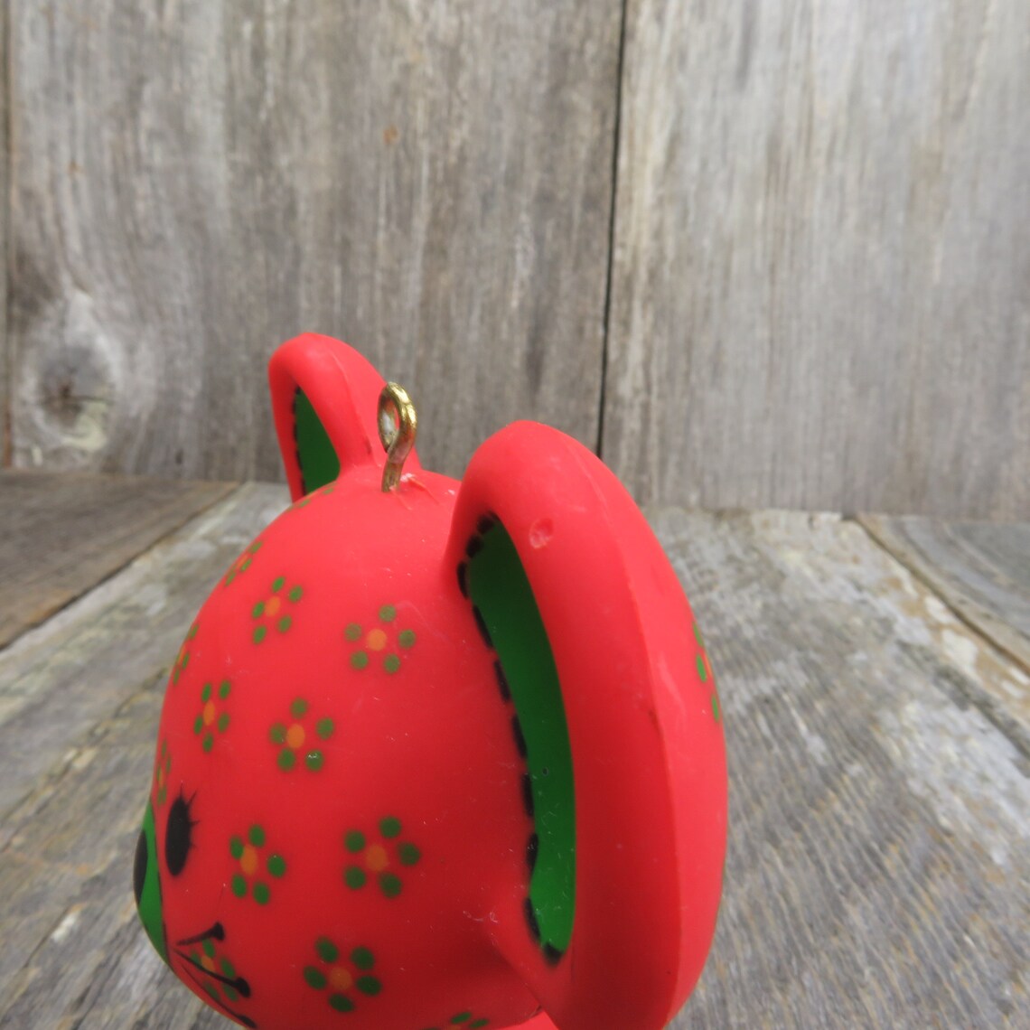 Vintage Mouse Ornament Red Calico Flowers Christmas Hallmark - Etsy