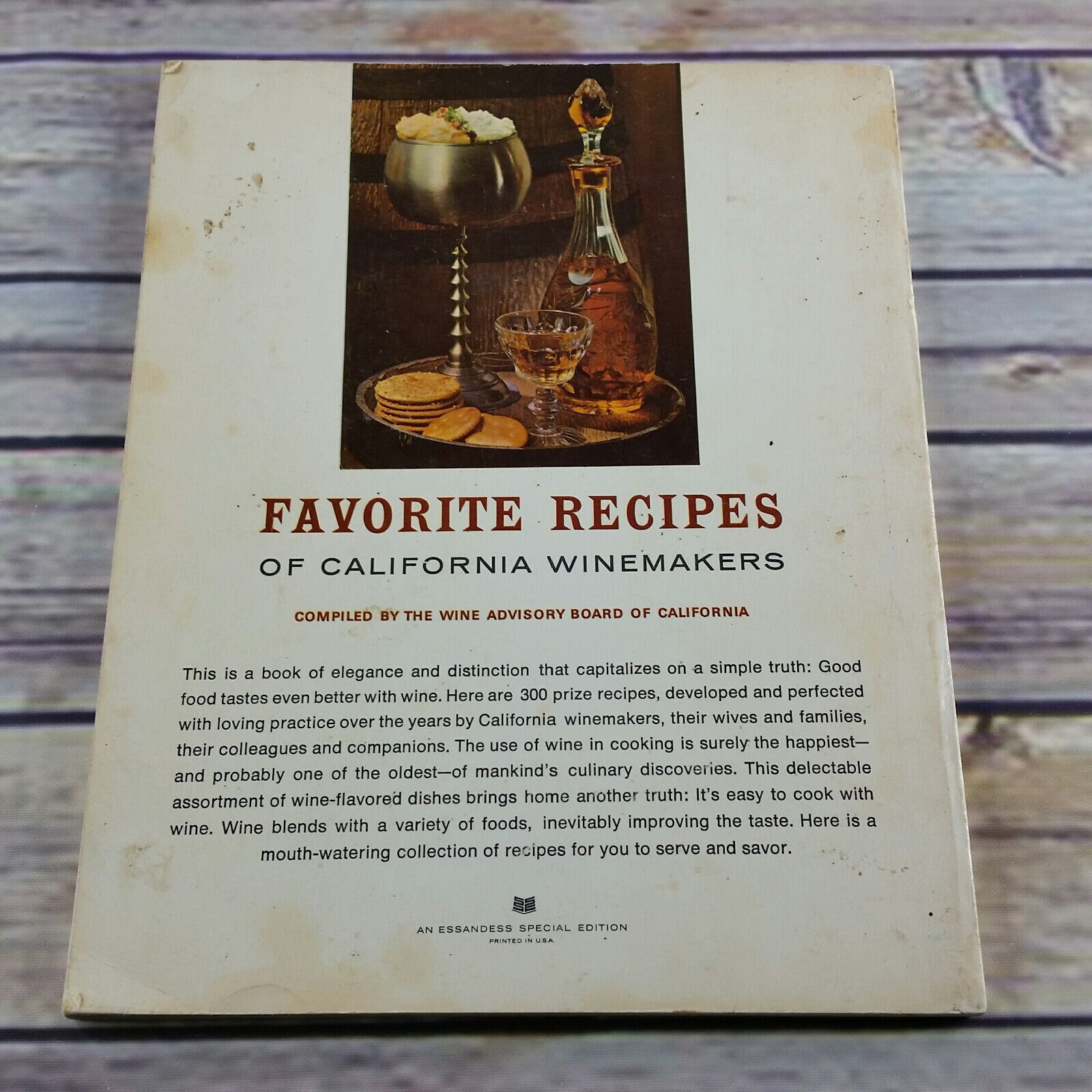 Vintage California Cookbook Favorite Recipes of California Winemakers ...