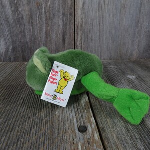 Vintage Frog Finger Puppet Plush Green Toad Mary Meyer Stuffed Animal ...