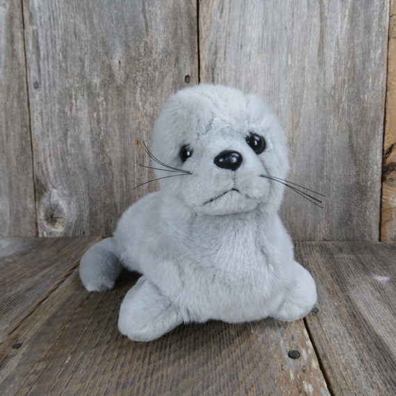 Vintage Seal Stuffed Animal Sea Lion Grey Stuffed Animal Metro - Etsy
