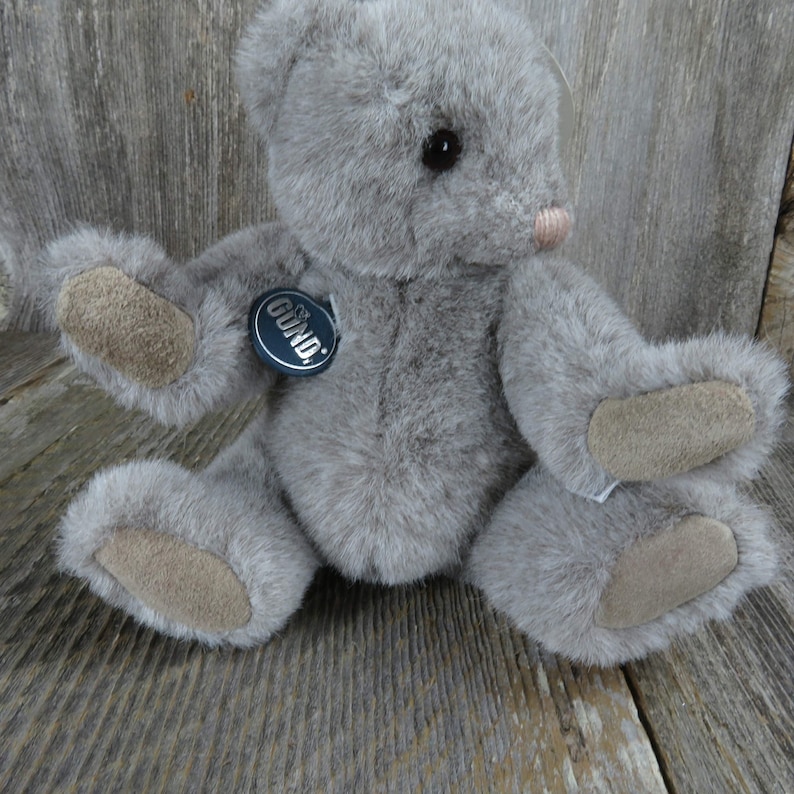 Vintage Gund Bear Plush Gray Jointed Stuffed Animal Collectors - Etsy
