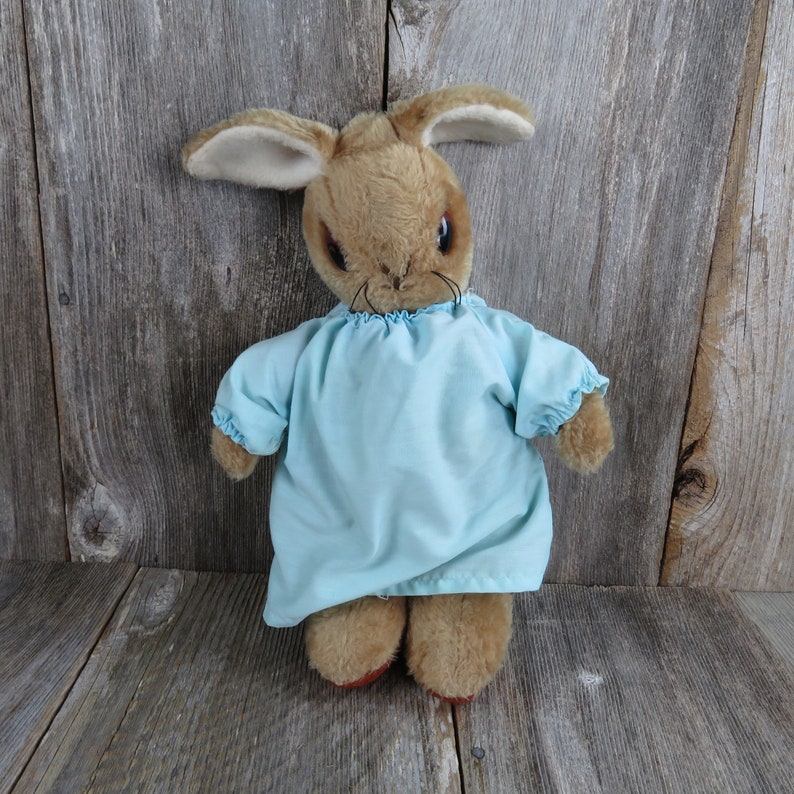 Vintage Bunny Plush Eden Rabbit Peter Standing Blue Dress - Etsy