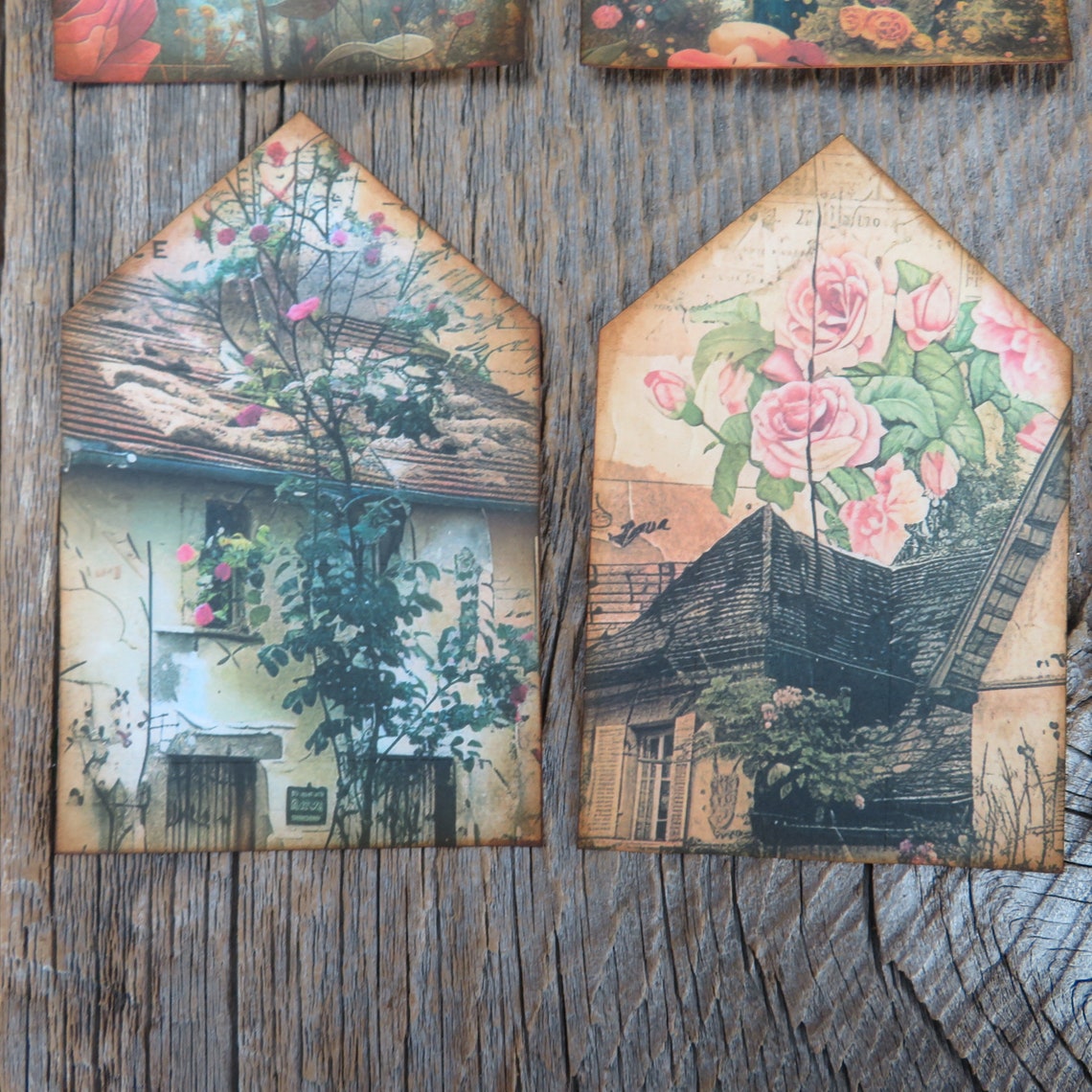 House Tags - Junk Journal Ephemera - Pocket Inserts - Note Cards -art ...