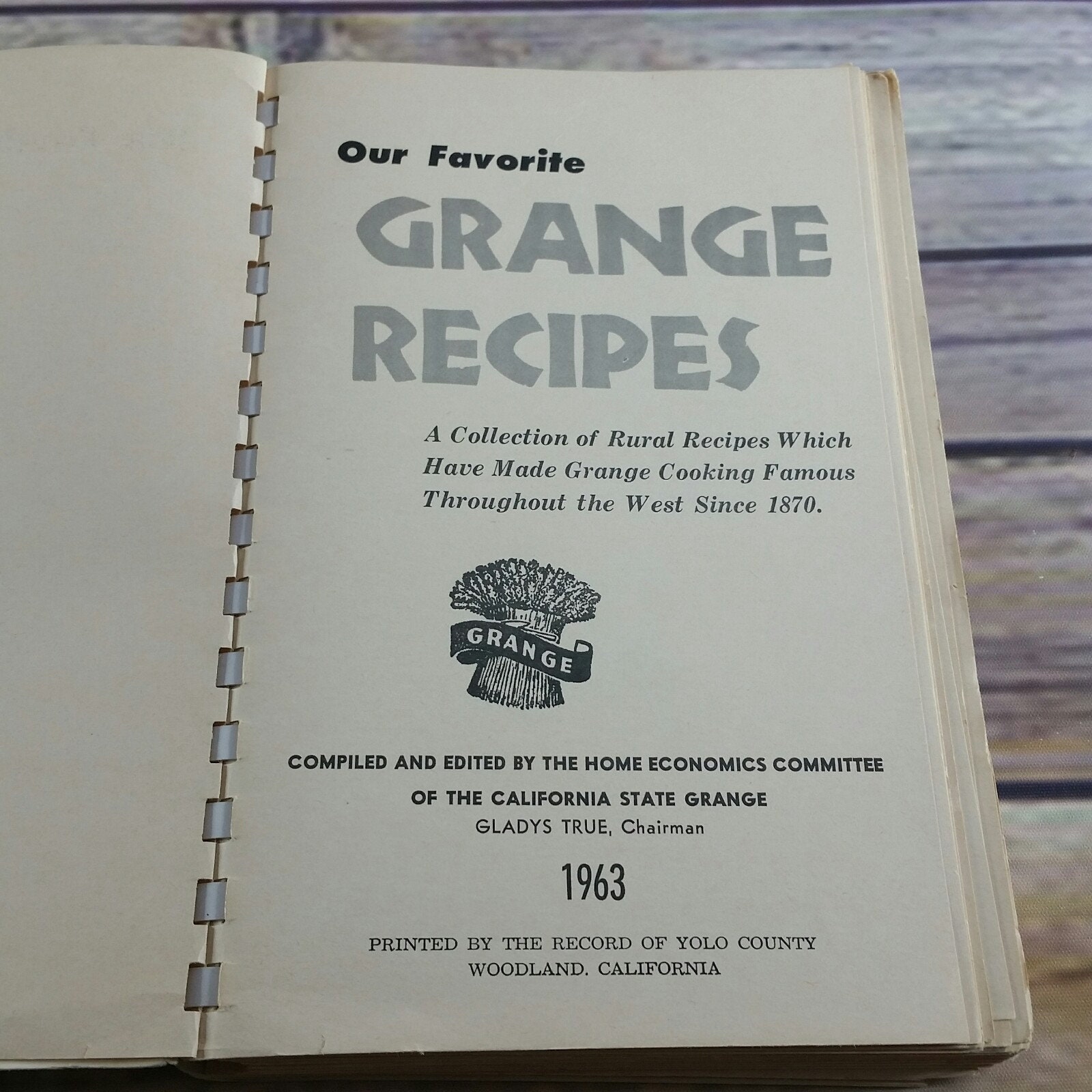 Vintage California Cookbook State Grange Recipes Our Favorite - Etsy Sweden