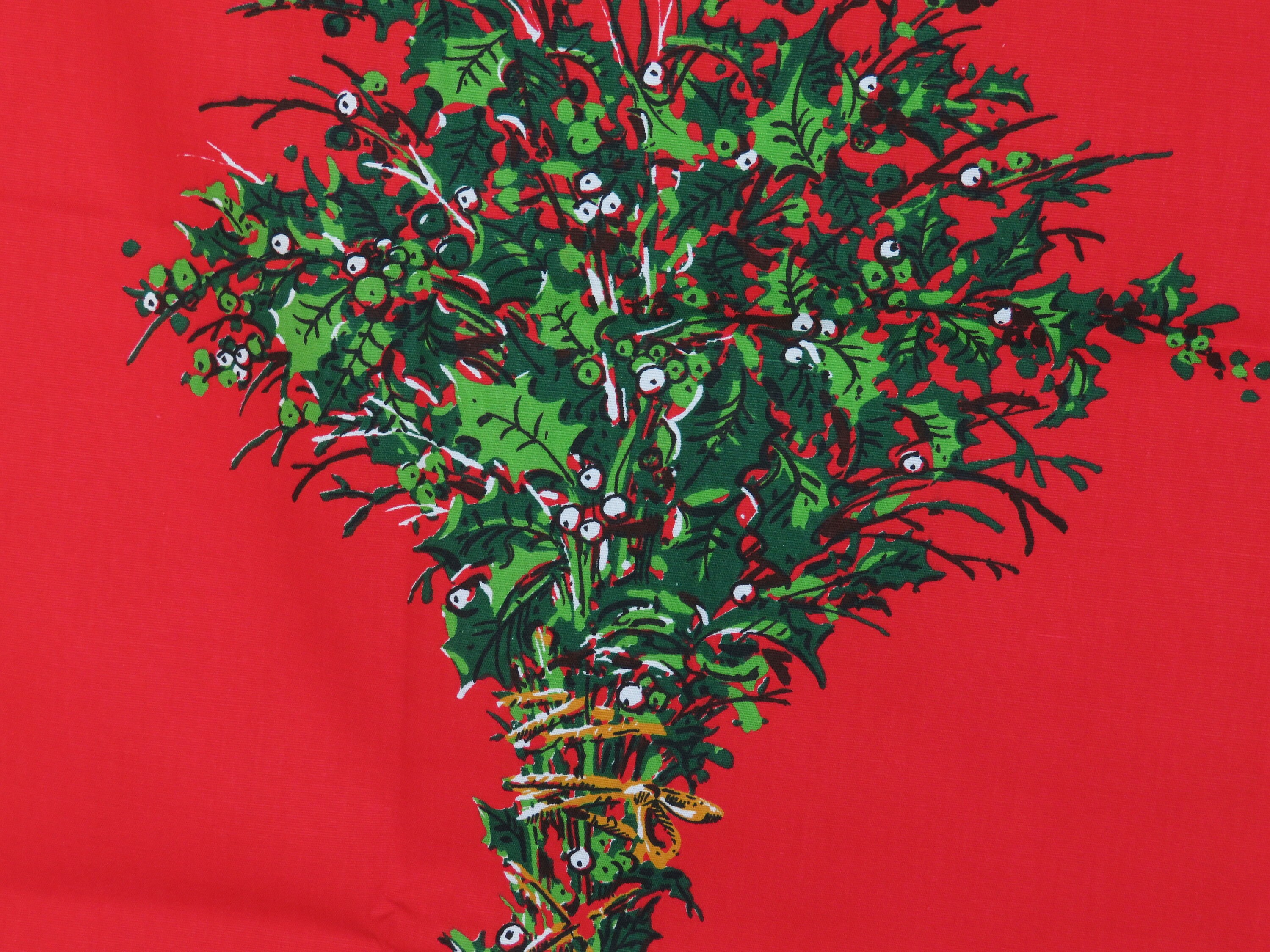 Vintage Apron Fabric Panel Spring Mills Cut Sew Christmas DIY | Etsy