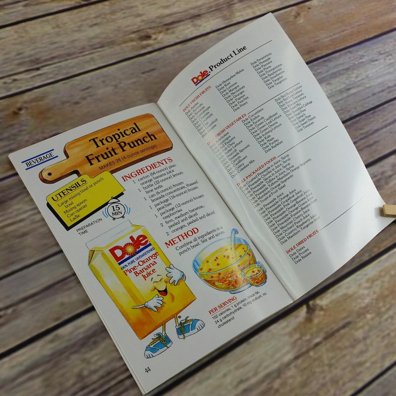 Vintage Cook Book Dole Fruit Promotional Recipes Fun With - Etsy