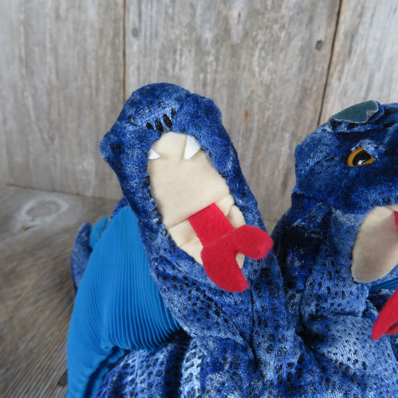 Blue Dragon Puppet Plush 3 Headed Folkmanis Magical Fantasy - Etsy