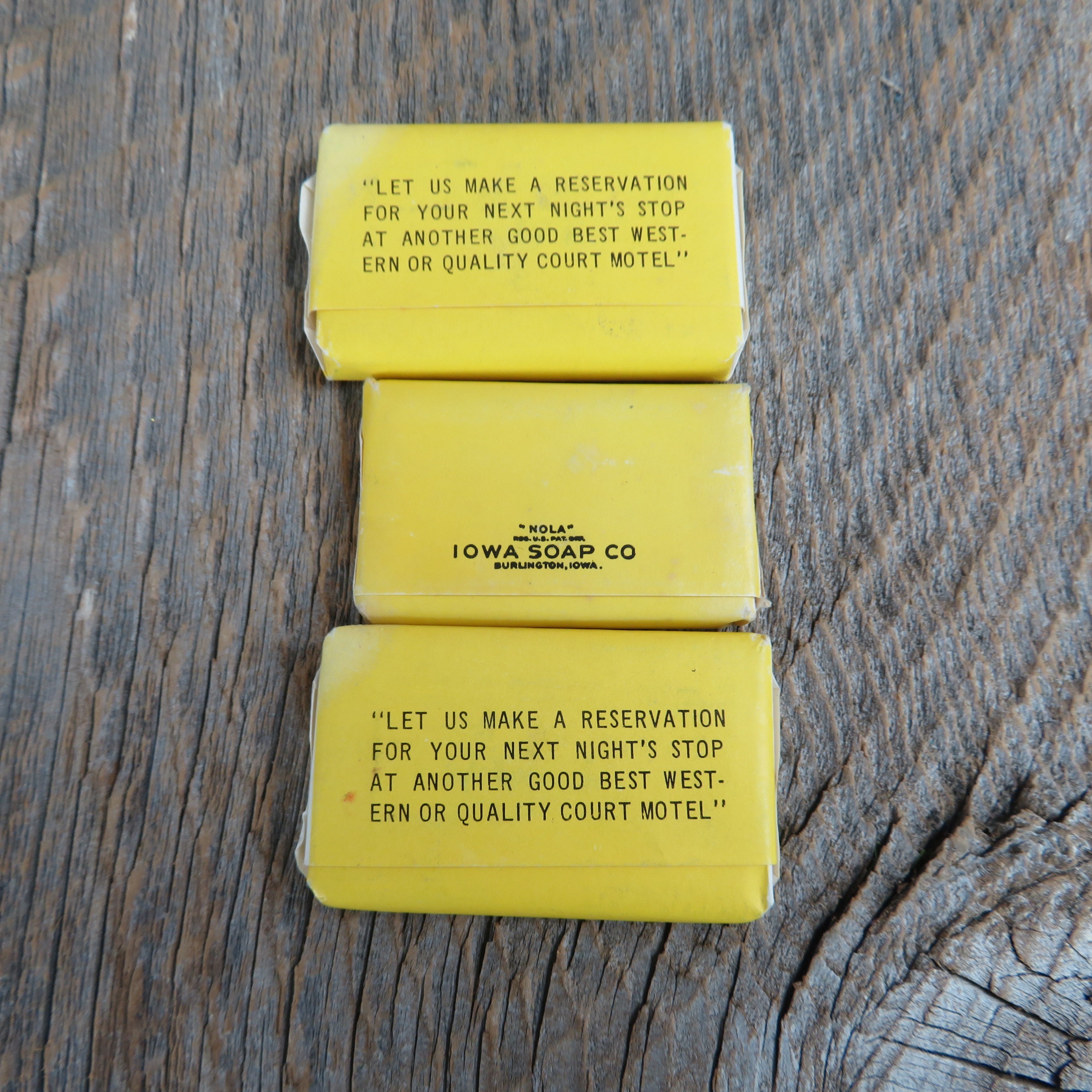 Vintage the Best Western Motel Personal Soap Iowa Soap Brand Yellow ...