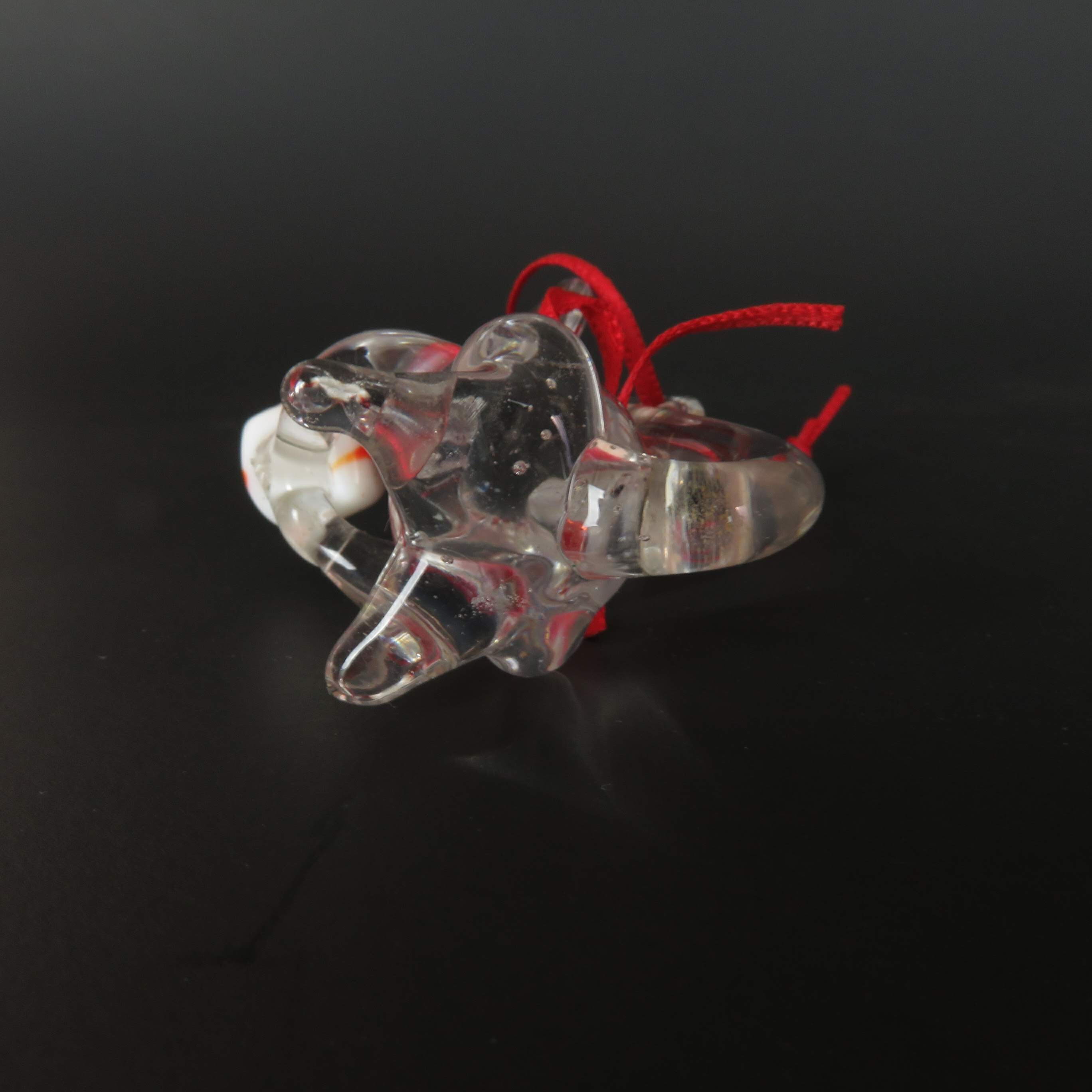 Vintage Mouse Mice Christmas Ornament Glass Present Clear - Etsy