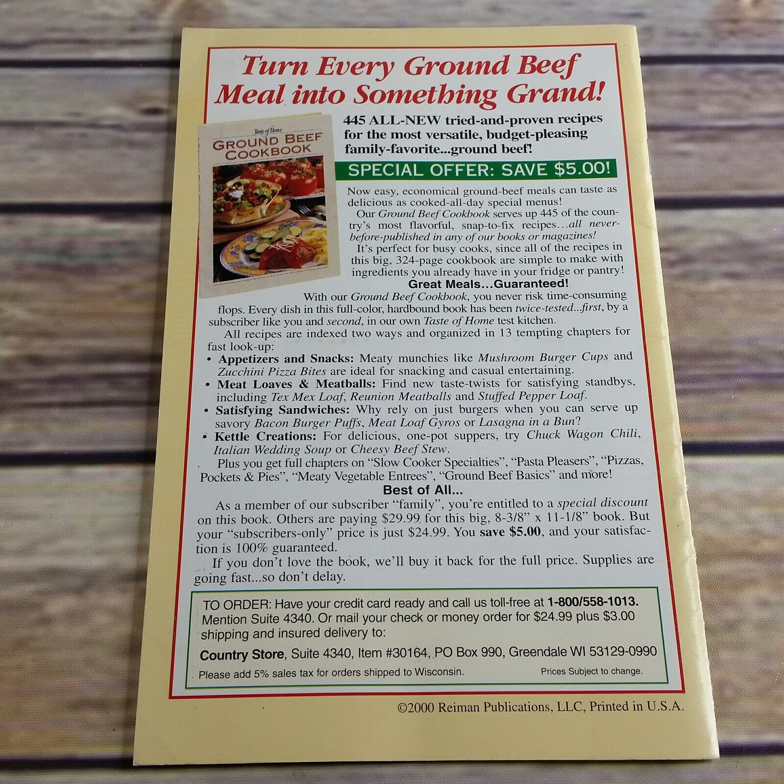 Vintage Cookbook The Country Cooking Recipe Collection Potluck | Etsy