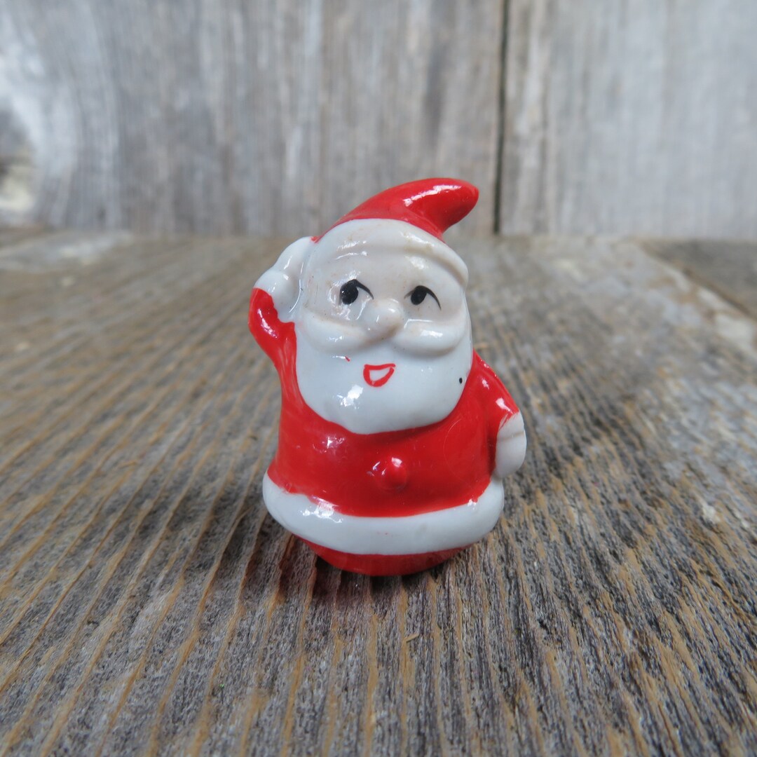 Vintage Cute Santa Figurine Card Holder Ceramic Porcelain Christmas - Etsy