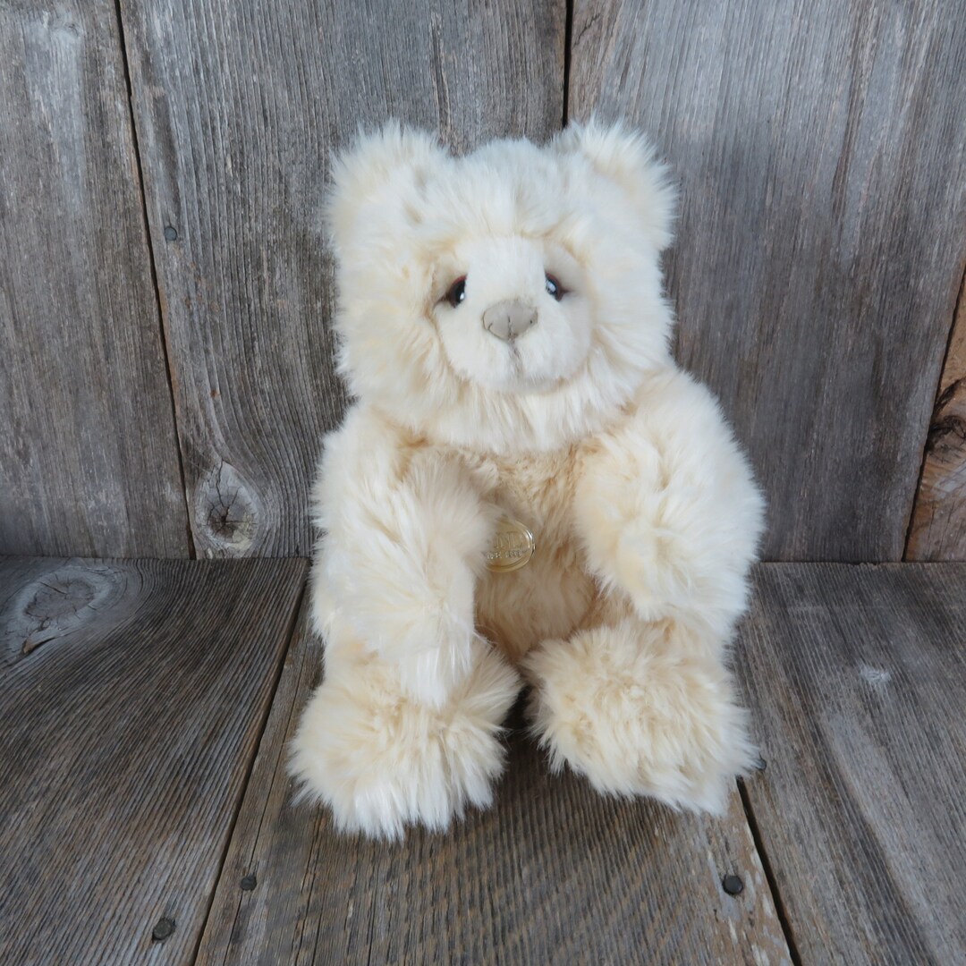 Vintage Teddy Bear Plush Cream Puff Collector's Classic Cream Shaggy ...