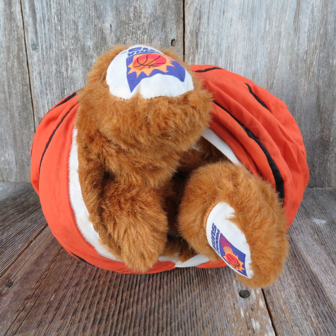 Vintage Brown Teddy Bear Reversible Basketball Felpa NBA - Etsy España
