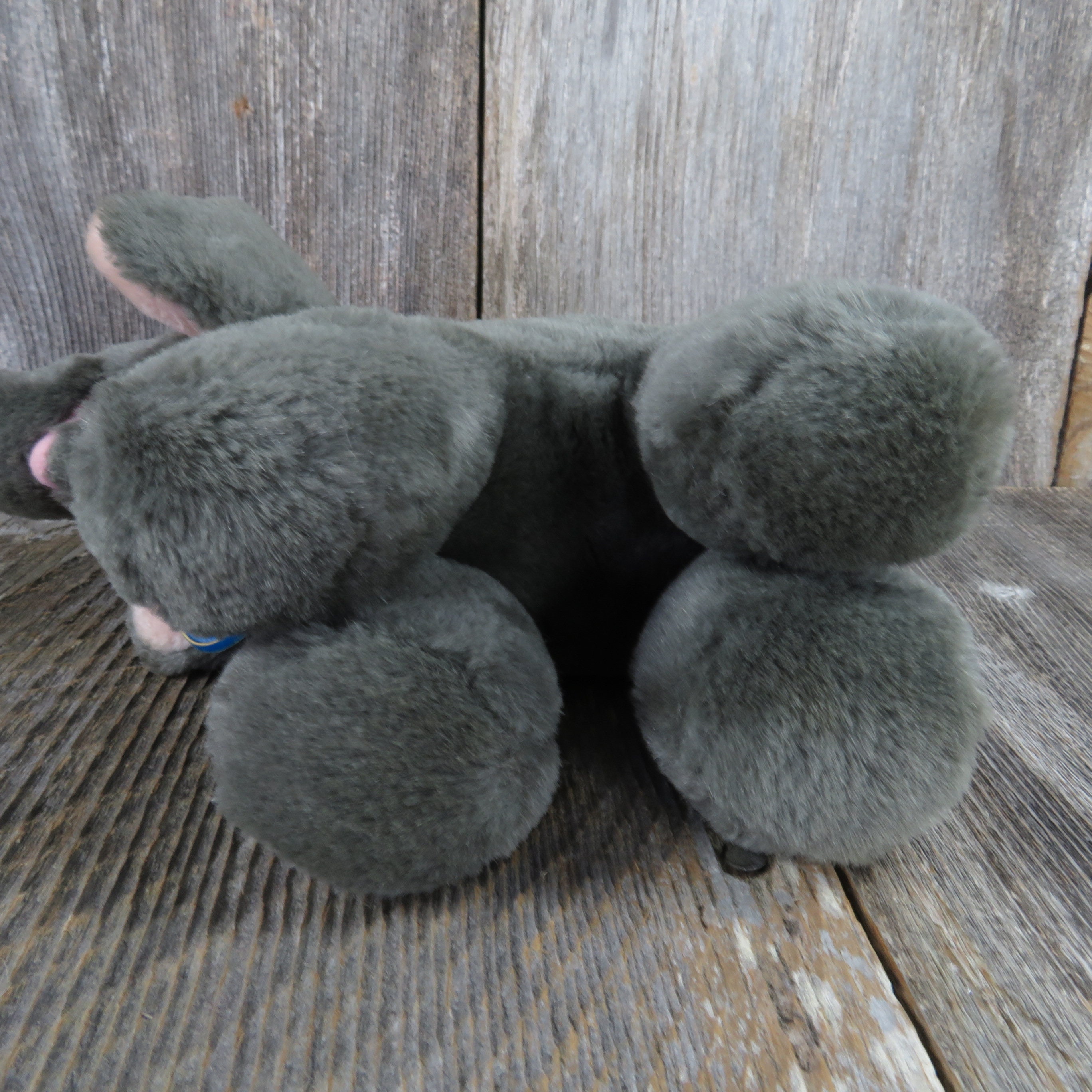 Vintage Elephant Plush Dakin Grey Pink Stuffed Gray Tags 1985 - Etsy