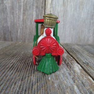 Vintage Teddy Bear Conductor in Train Christmas Ornament Plastic Red ...