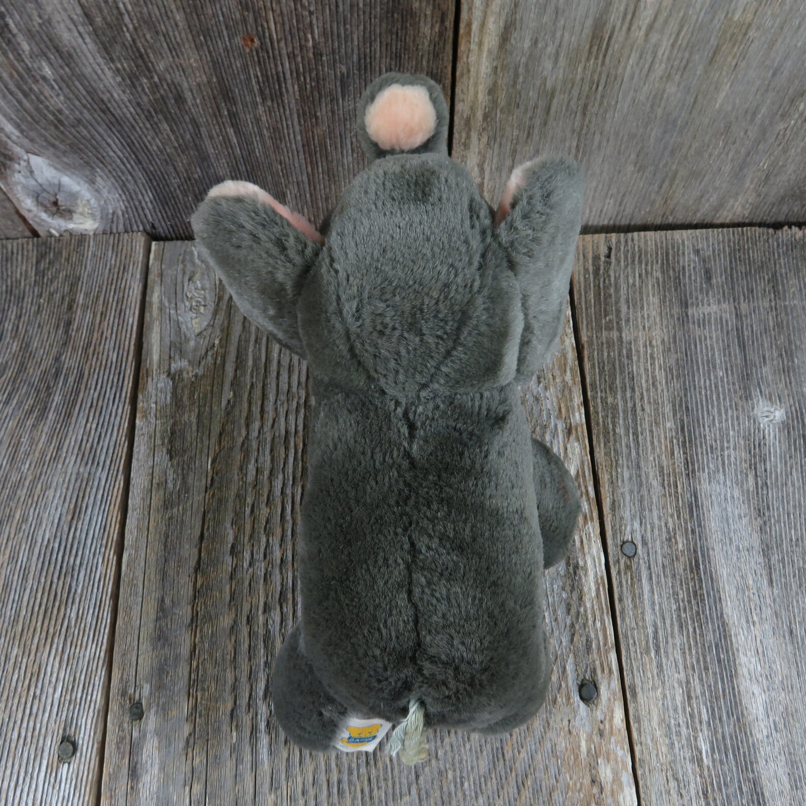 Vintage Elephant Plush Dakin Grey Pink Stuffed Gray Tags 1985 - Etsy