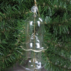 Vintage Tiered Glass Bell Ornament Scallop Edged Graduated 3 Tier ...