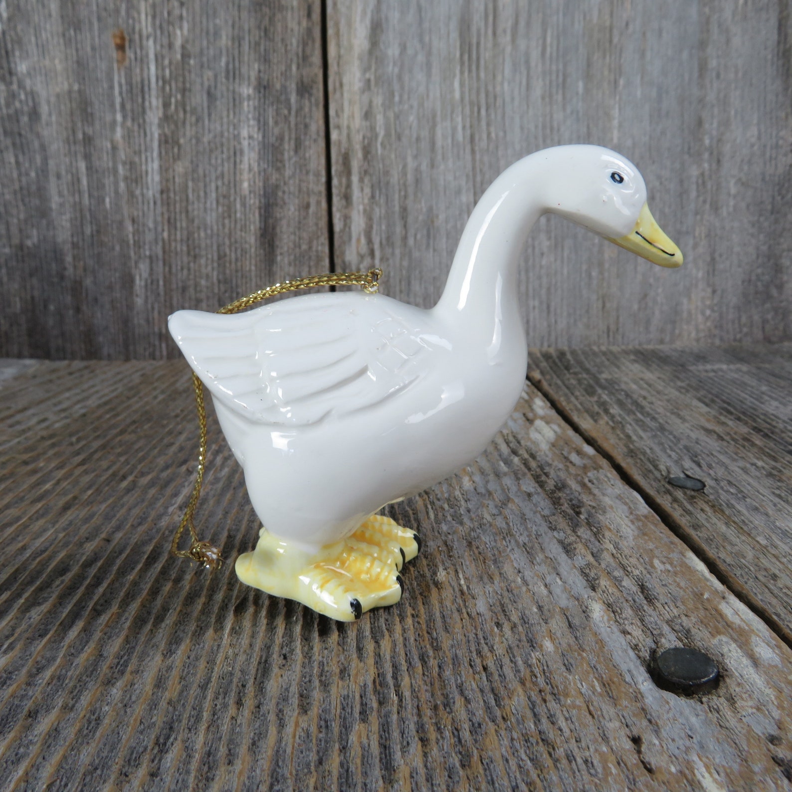 Vintage Goose Ornament Ceramic Bird Porcelain White Christmas - Etsy