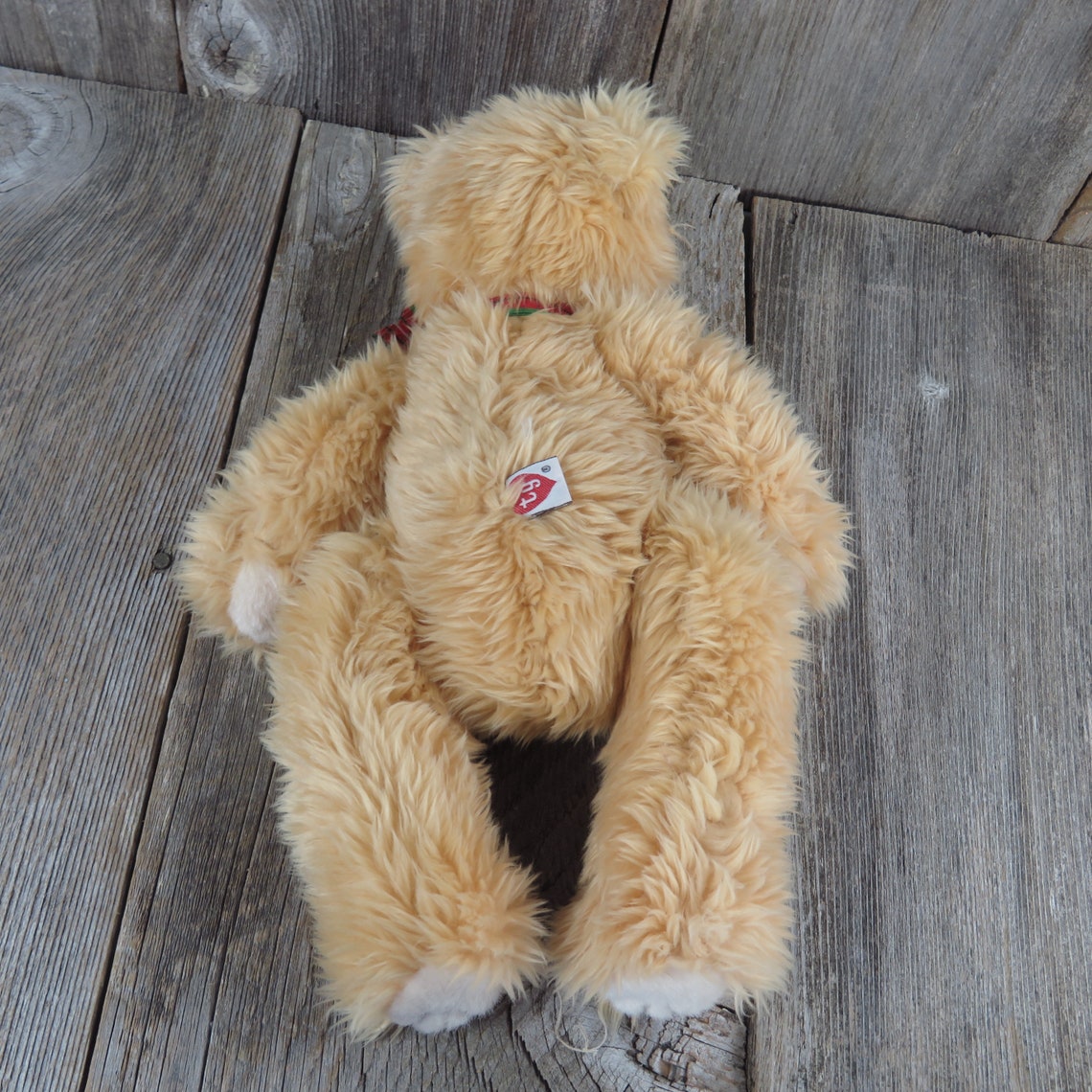 Vintage Jointed Teddy Bear Plush Ty Stuffed Animal Red Plaid - Etsy