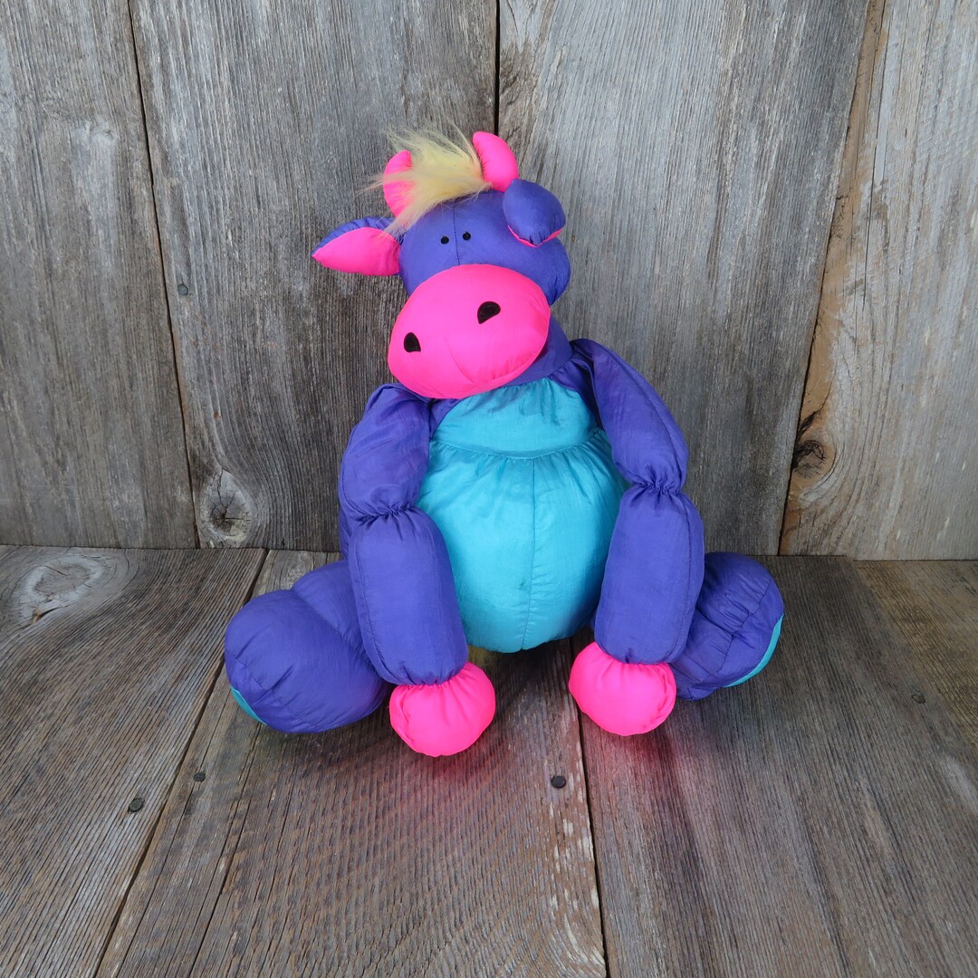Vintage Purple Cow Plush Stuffins Lumpy's Gang Slick Nylon Stuffed ...