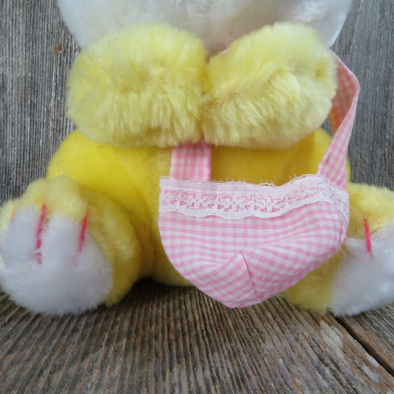Vintage Yellow Bunny Plush Newman Importing Rabbit Pink - Etsy