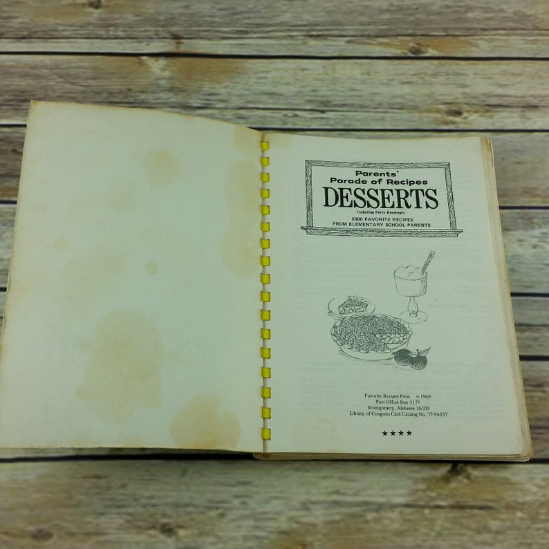 Vintage Cookbook Parents Parade of Recipes Desserts 1969 2000 - Etsy