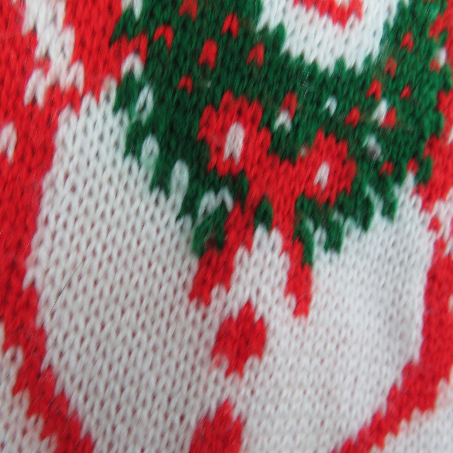 Vintage Knit Snowman Stocking Christmas Wreath Snow Green Red - Etsy