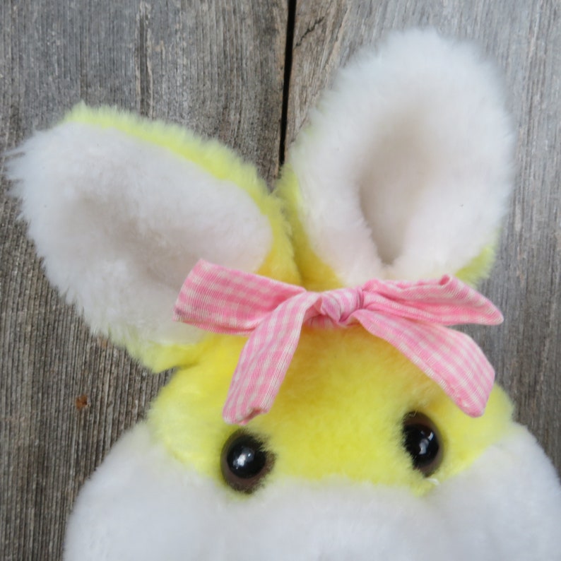 Vintage Yellow Bunny Plush Newman Importing Rabbit Pink - Etsy